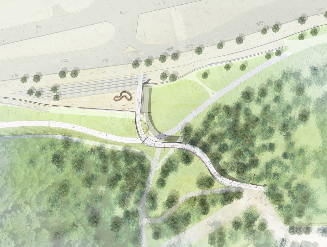 FABECK ARCHITECTES: Passerelle piétonne et cyclable